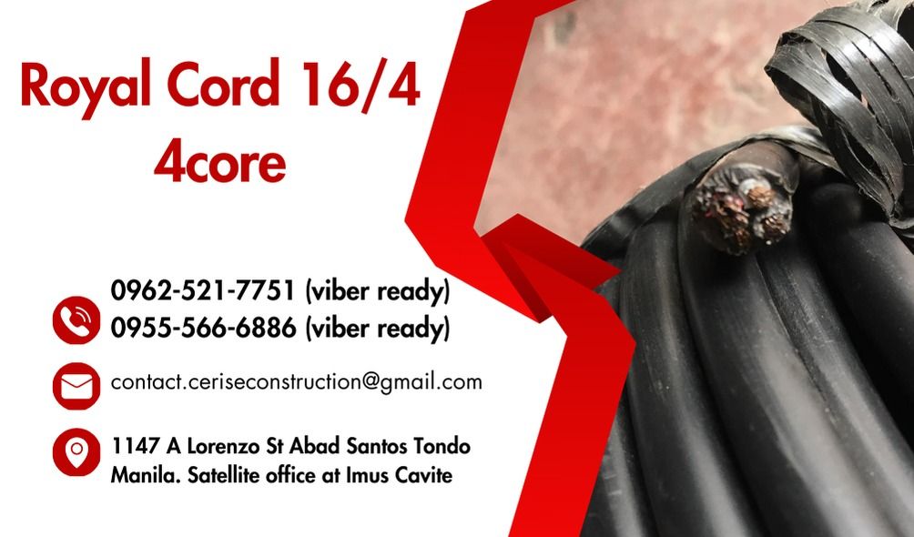 Royal Cord 16/4 4Core, Commercial & Industrial, Construction Tools ...