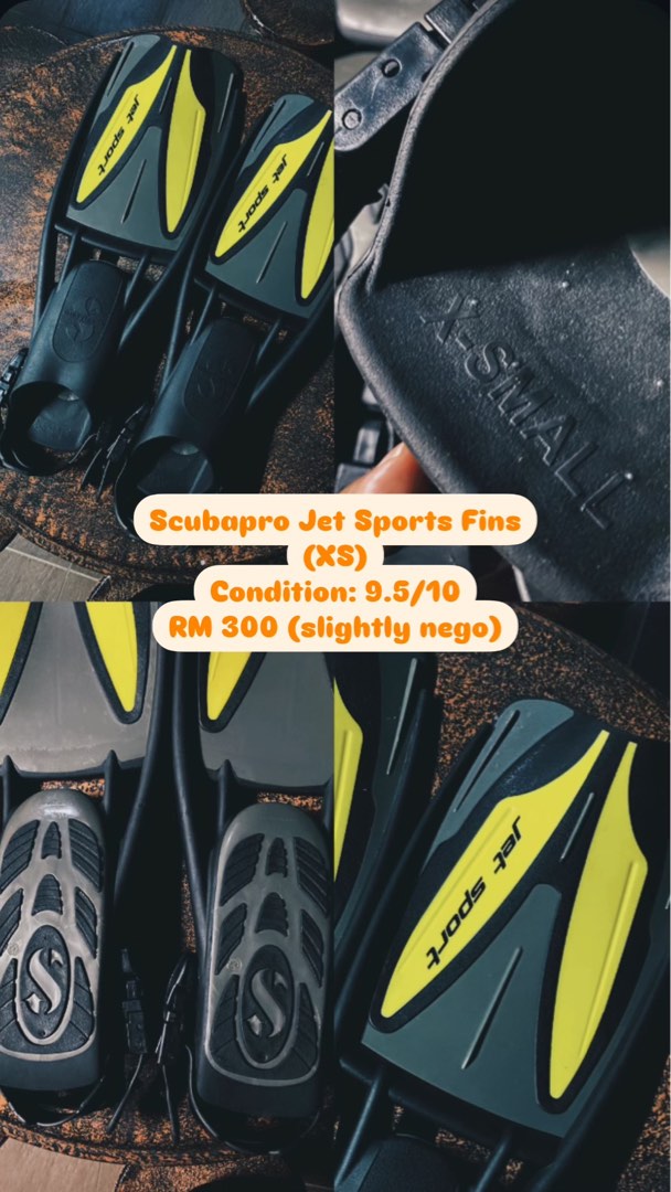 Scubapro Jet Sports Fins XS, Sports Equipment, Sports & Games, Water ...