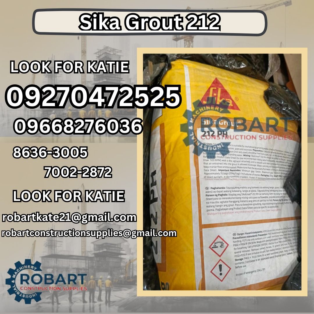 Sika Grout 212, Commercial & Industrial, Construction Tools & Equipment ...
