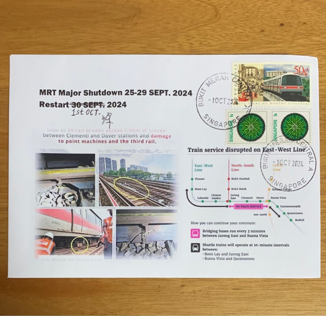 Singapore 2024 MRT train mass rapid transit Massive Breakdown & Restart ...