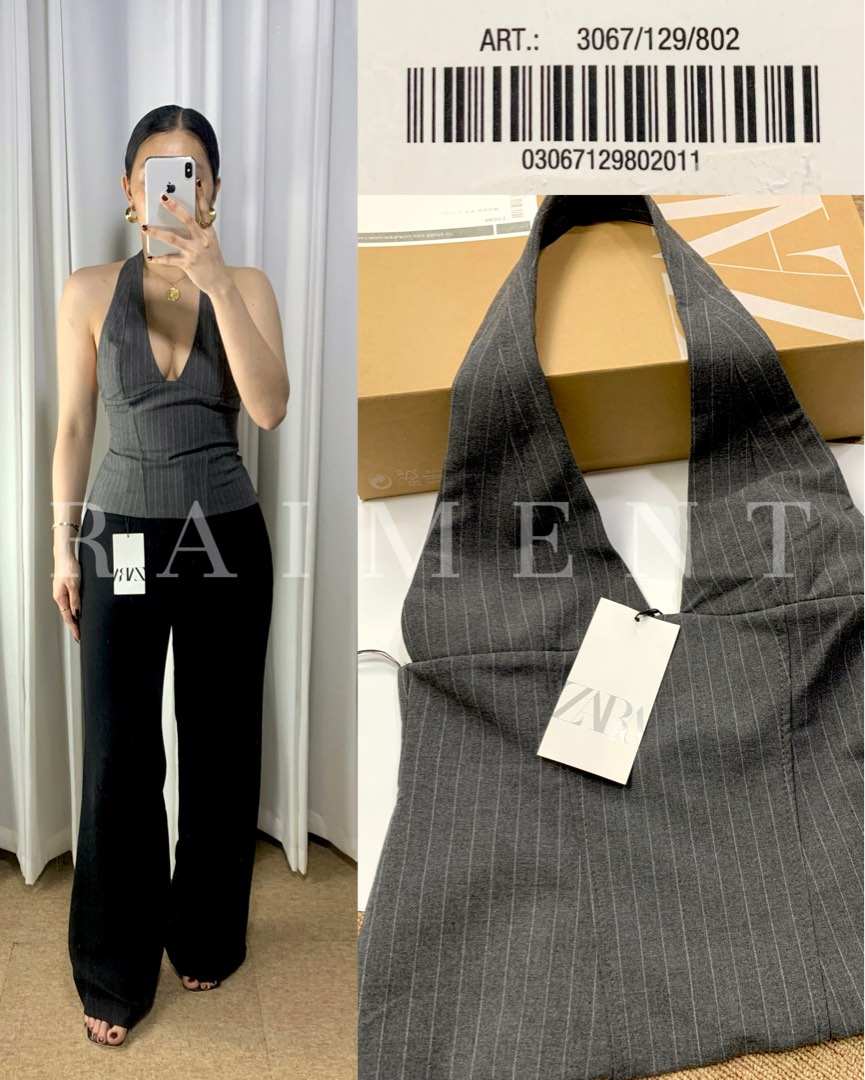 SOLD! Zara backless halter top (XS on tag fits up to 26 waist), Women's ...