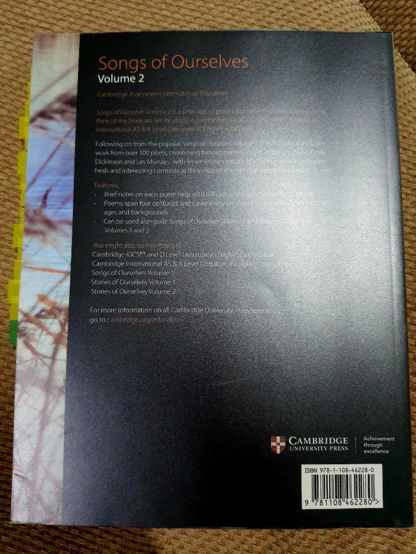 Songs of Ourselves Vol 2 IGCSE Exam Y11 (Edition 2018), Hobbies & Toys ...