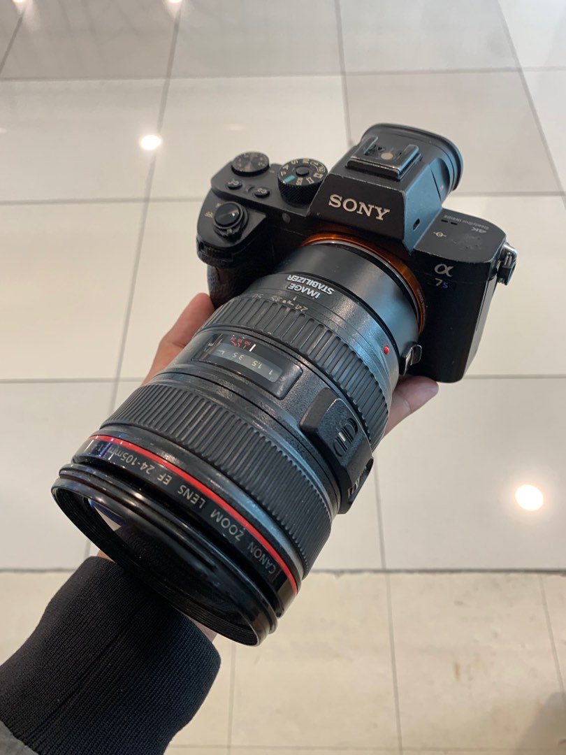 Sony A7SII Fullframe Mirrorless with Canon 24-105mm F4 L USM plus ...