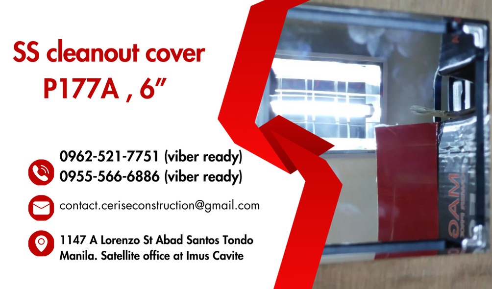 SS Cleanout Cover P177A, 6", Commercial & Industrial, Construction ...