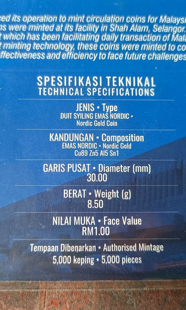 Syiling Peringatan Kilang Wang BNM Jubli Emas 1971 - 2021, Hobbies ...