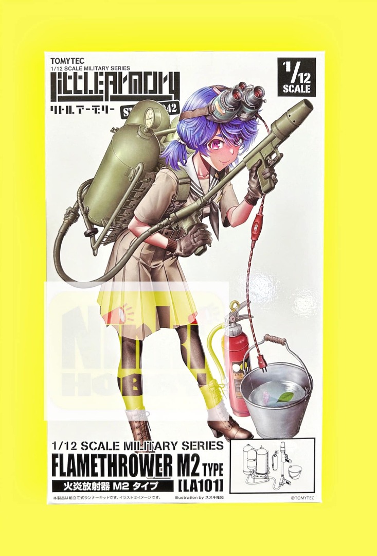 Tomytec 1/12 Military Series 模型 Little Armory LA101 Flamethrower M2 Type 火炎放射器, 興趣及遊戲, 玩具 & 遊戲類 ...