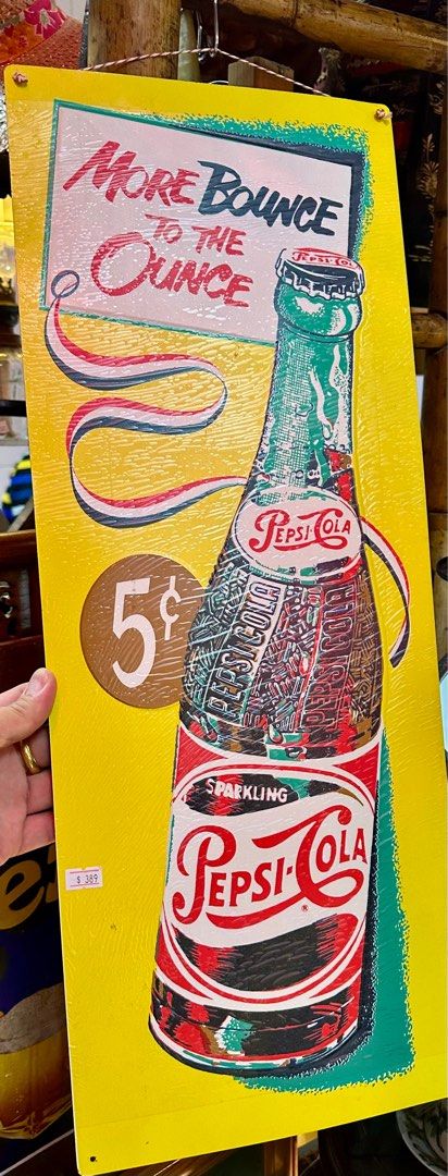 Vintage 1980’s Pepsi Cola tin plate signage, Hobbies & Toys ...