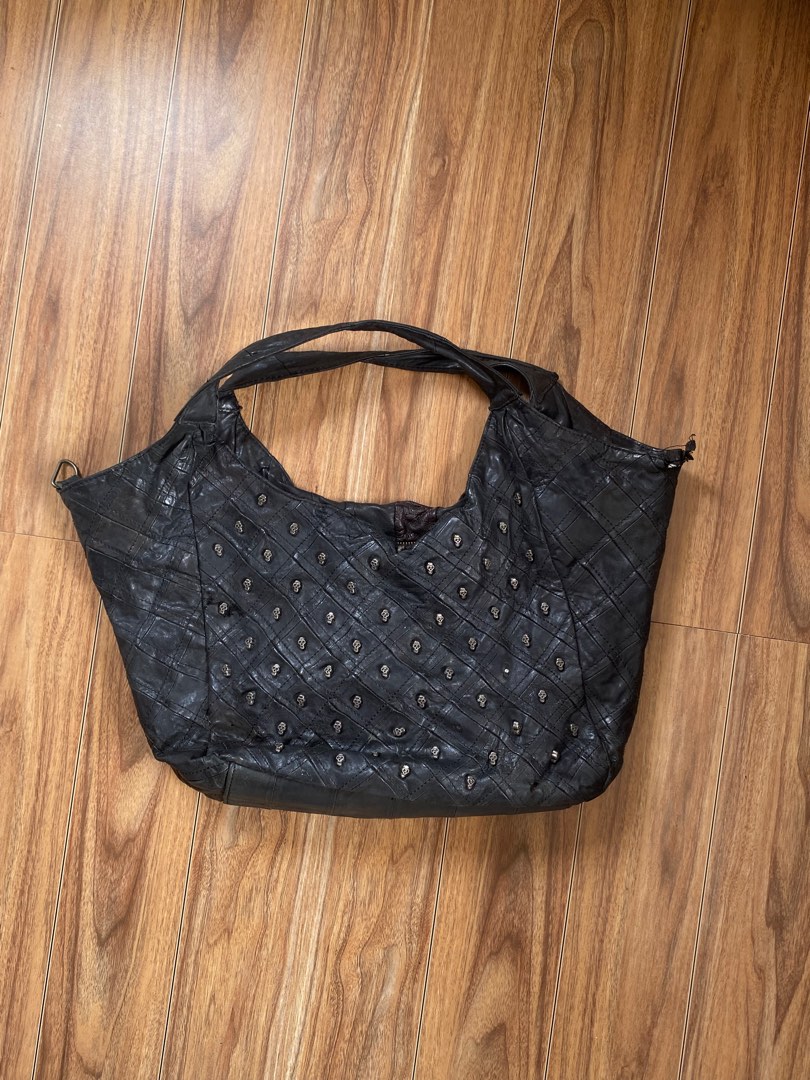 VKEI PUNK LEATHER BAG, Women's Fashion, Bags & Wallets, Shoulder Bags ...