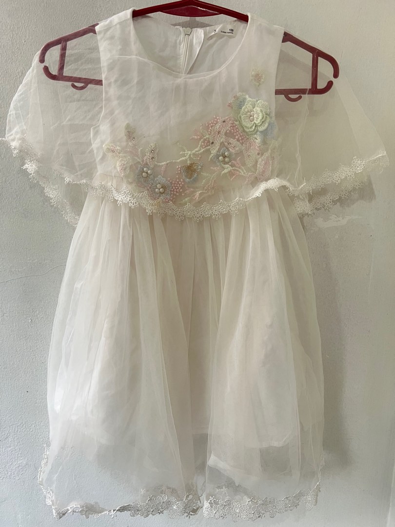 White Dress (Little Bride / Angel costume) for 4-5yo, Babies & Kids ...