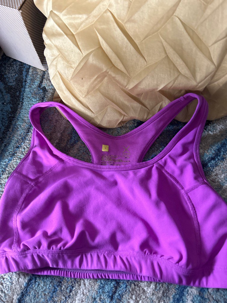 Xersion gym bra sports bra purple size L 2025, Women's Fashion ...