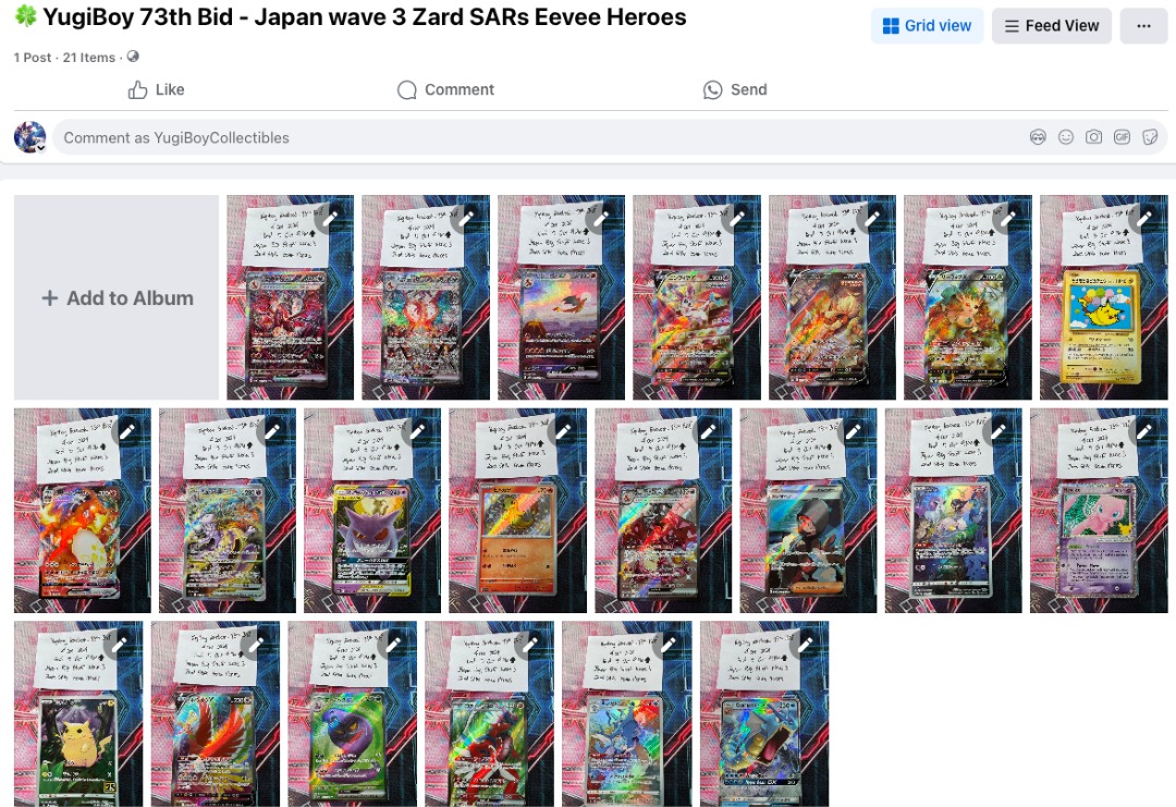 YugiBoy 73th Bid - Japan big wave 3 Zard SARs Eevee Heroes, Hobbies ...