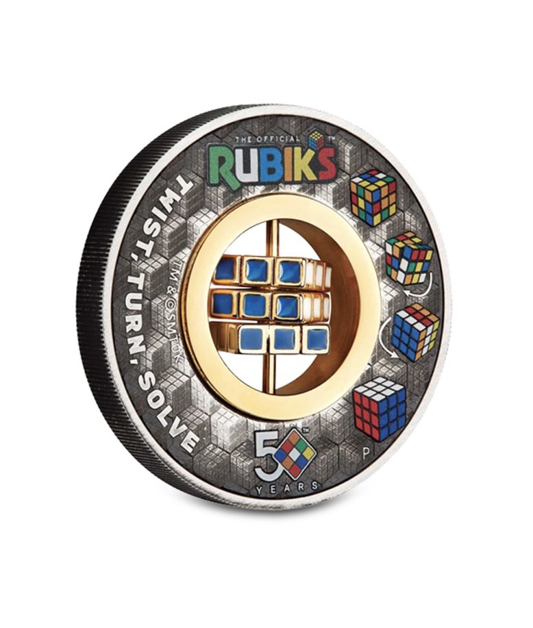2024 Tuvalu Rubik's Cube 50th Anniversary 2oz silver proof coin ...