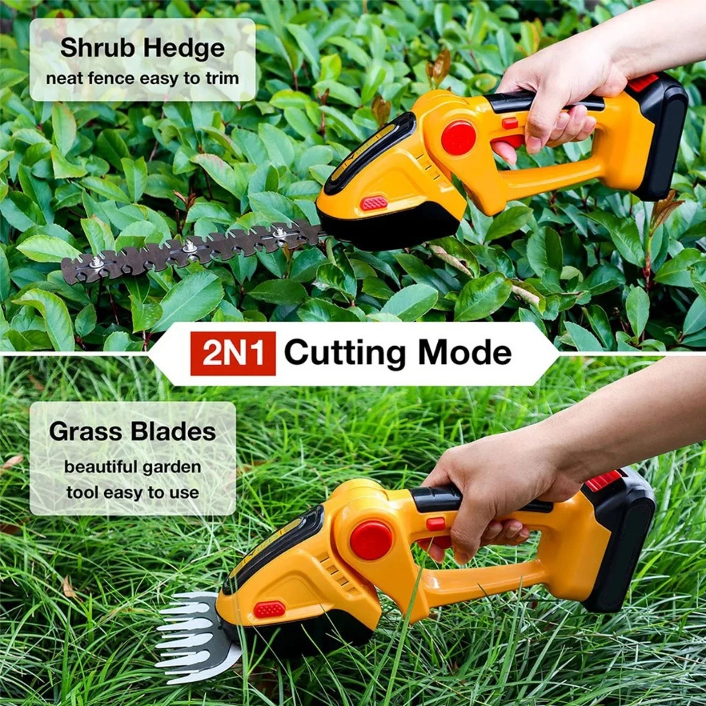 24V Hedge trimmer grass cutter Electric Cordless Grass trimmer Shrub ...