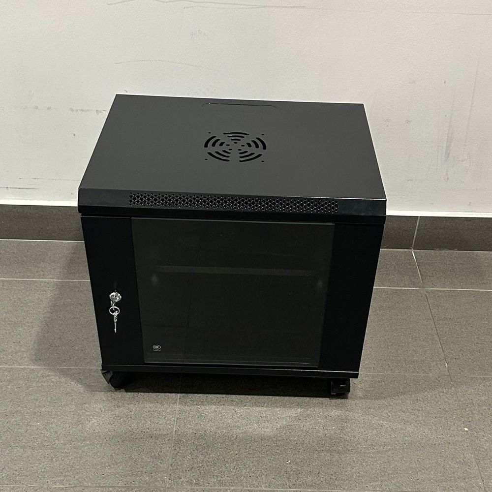 9U Server AV wall rack rounter network server storage front glass door ...