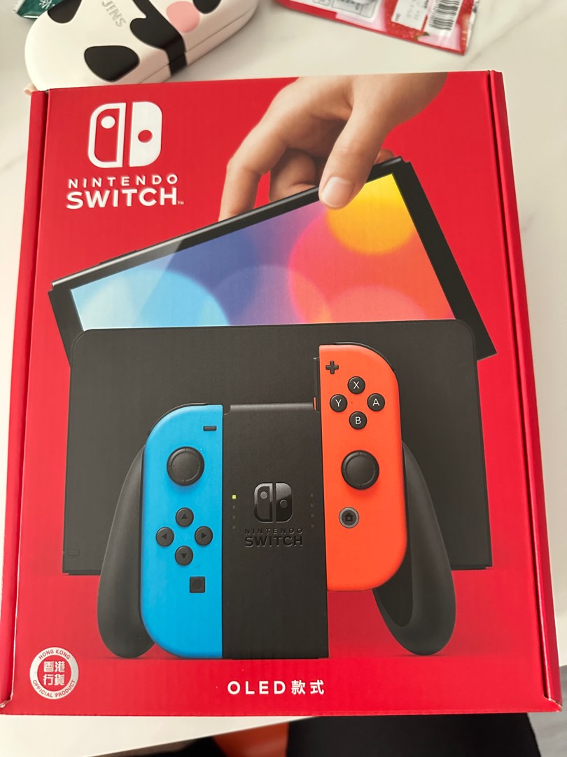 全新 Switch OLED Blue Red, 電子遊戲, 電子遊戲機, Nintendo 任天堂 - Carousell