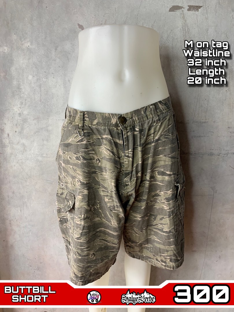 BUTT BILL camo cargo thrift short for man / ukay ukay pang lalake, Men ...