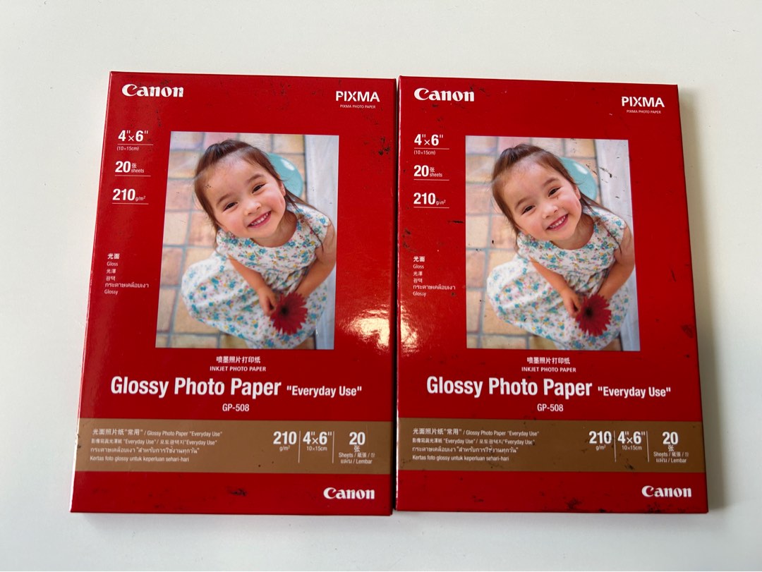 Canon 相紙 Glossy Photo Paper 210g/m2 4”x6” 20張, 電腦＆科技, 打印機及影印機 - Carousell