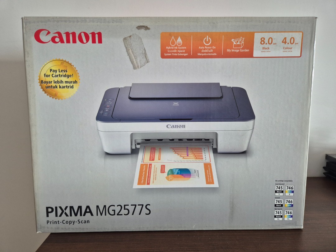 Canon Pixma MG2577S All In One Inkjet Printer (Print,Scan,Copy) woth ...