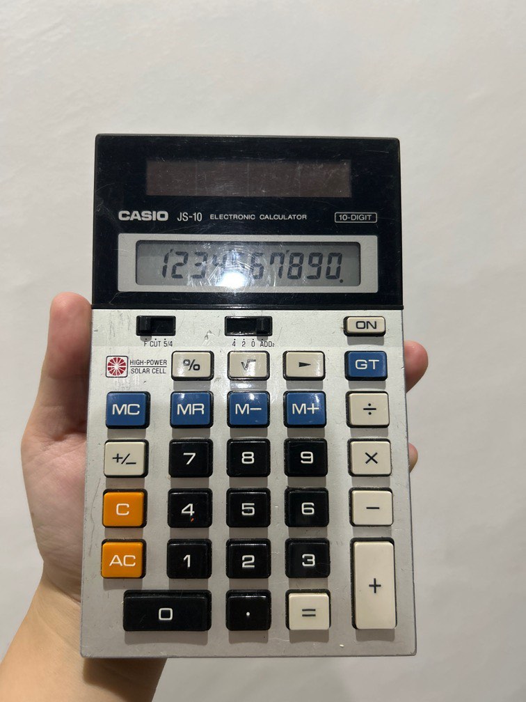 Casio JS-10 Solar Powered Calculator, Hobbies & Toys, Memorabilia & Collectibles, Vintage ...