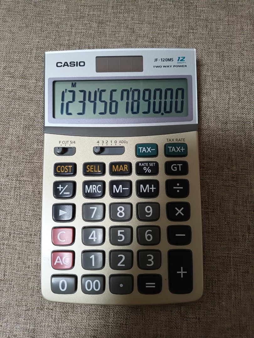 CASIO JW-120MS 桌面型計數機12位數 OFFICE Calculators 12 Digits 數學/會計 纖巧桌上型/實用計算器 太陽能/電子 accountancy, 其他 ...