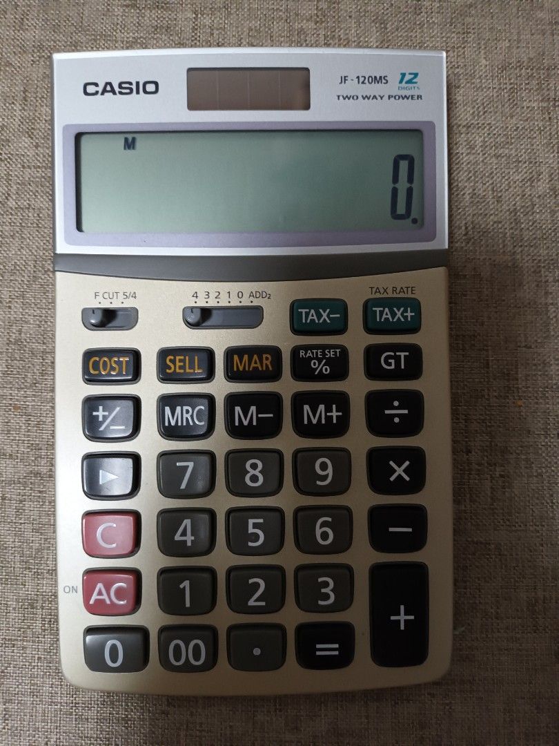 CASIO JW-120MS 桌面型計數機12位數 OFFICE Calculators 12 Digits 數學/會計 纖巧桌上型/實用計算器 太陽能/電子 accountancy, 其他 ...