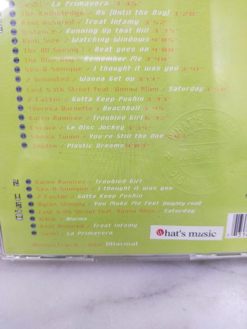 CD: 90's hits songs 2 CDs~ All Saints, Byron Stingily, Shania Twain ...
