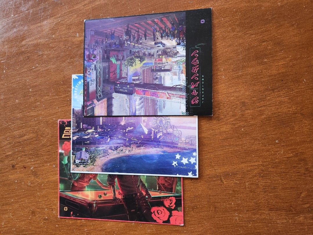 Cyberpunk 2077 full bundle w/ map and postcards, Video Gaming, Video ...