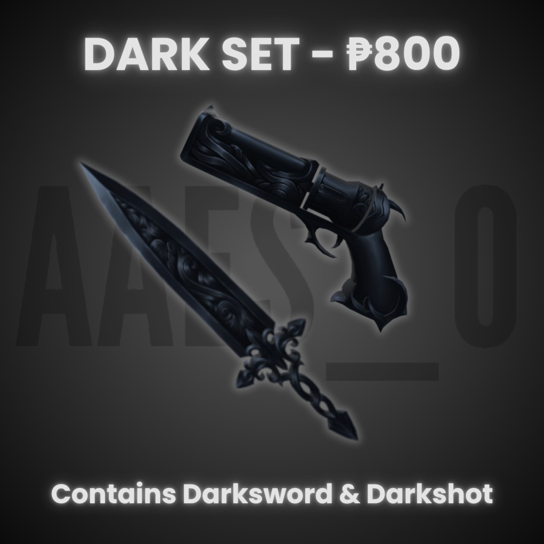 DARK SET MM2 GODLY │ Roblox Murder Mystery 2 Game, Video Gaming, Gaming ...