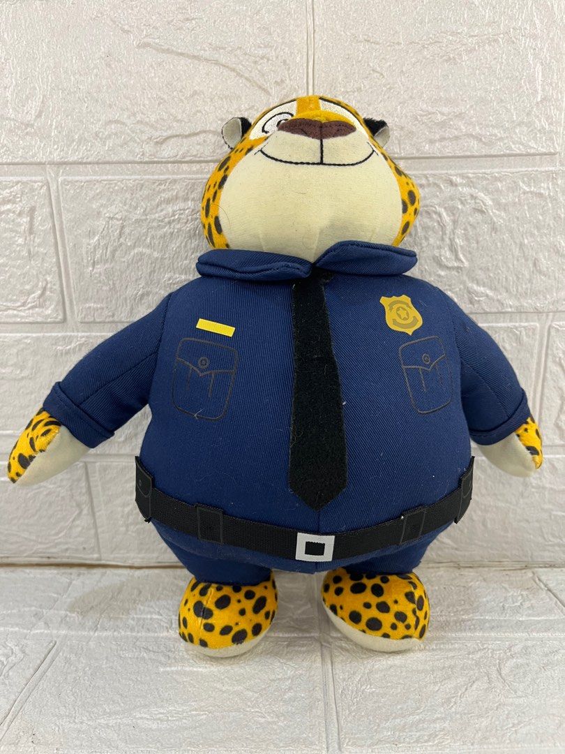 Disney Zootopia Police Officer Clawhauser Chubby Cheetah Plush/Stufftoy ...
