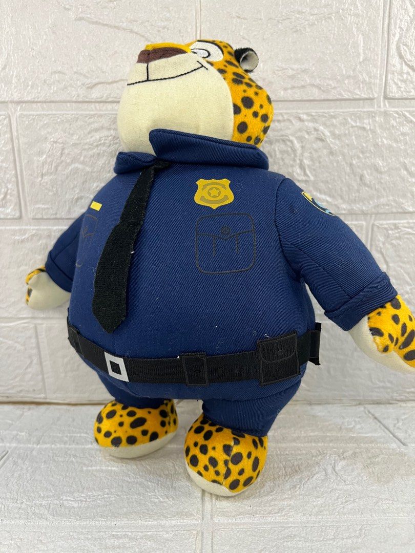 Disney Zootopia Police Officer Clawhauser Chubby Cheetah Plush/Stufftoy ...