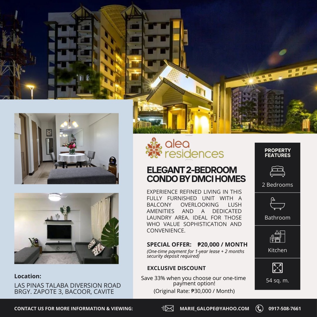 Elegant 2-Bedroom Condo at Alea Residences by DMCI Homes, Property ...