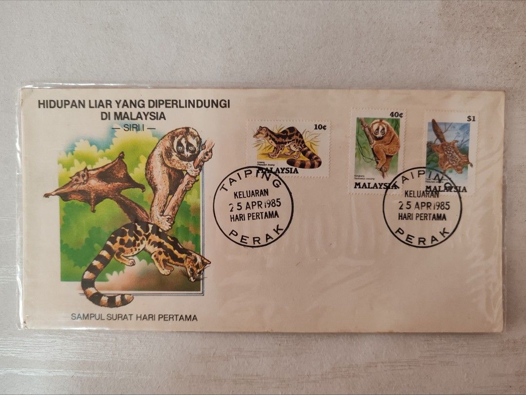 First Day Cover Hidupan Liar Yang Diperlindungi Di Malaysia Siri I 1985 ...