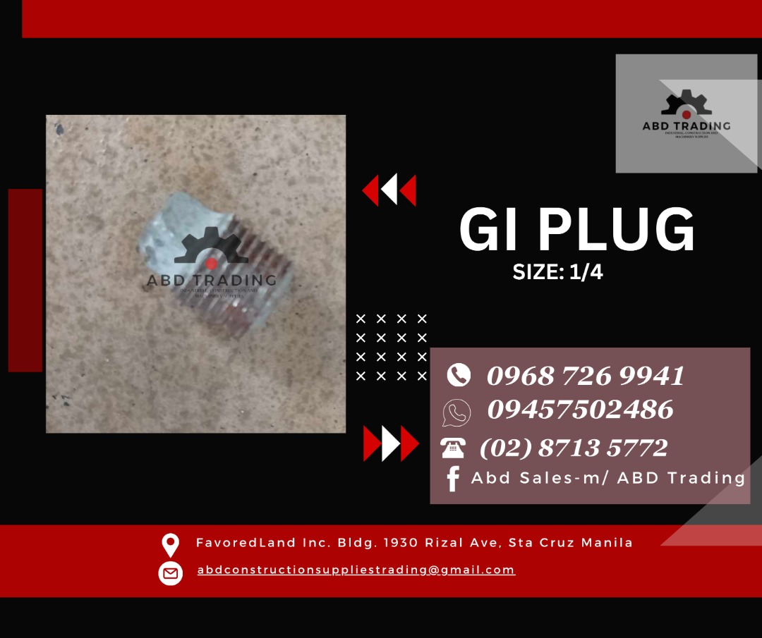 GI PLUG, Commercial & Industrial, Construction Tools & Equipment on ...