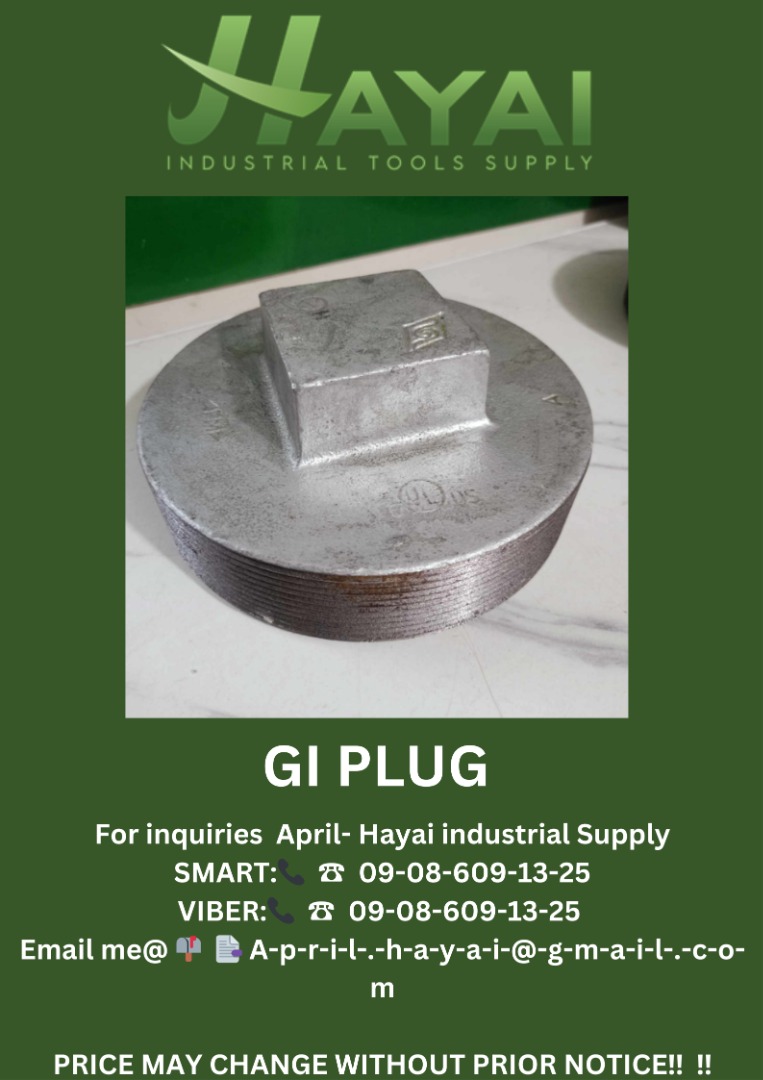 GI PLUG, Commercial & Industrial, Construction Tools & Equipment on ...
