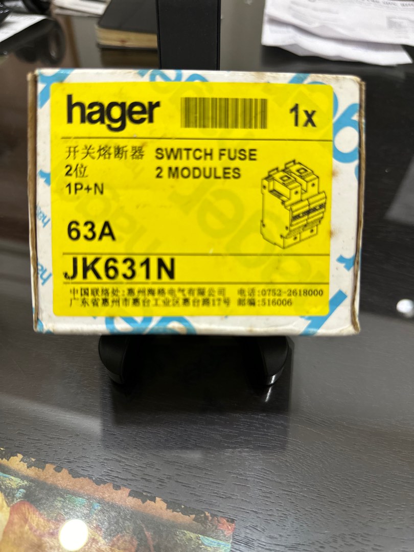 Hager sw fuse 2 pole, TV & Home Appliances, Electrical, Adaptors ...