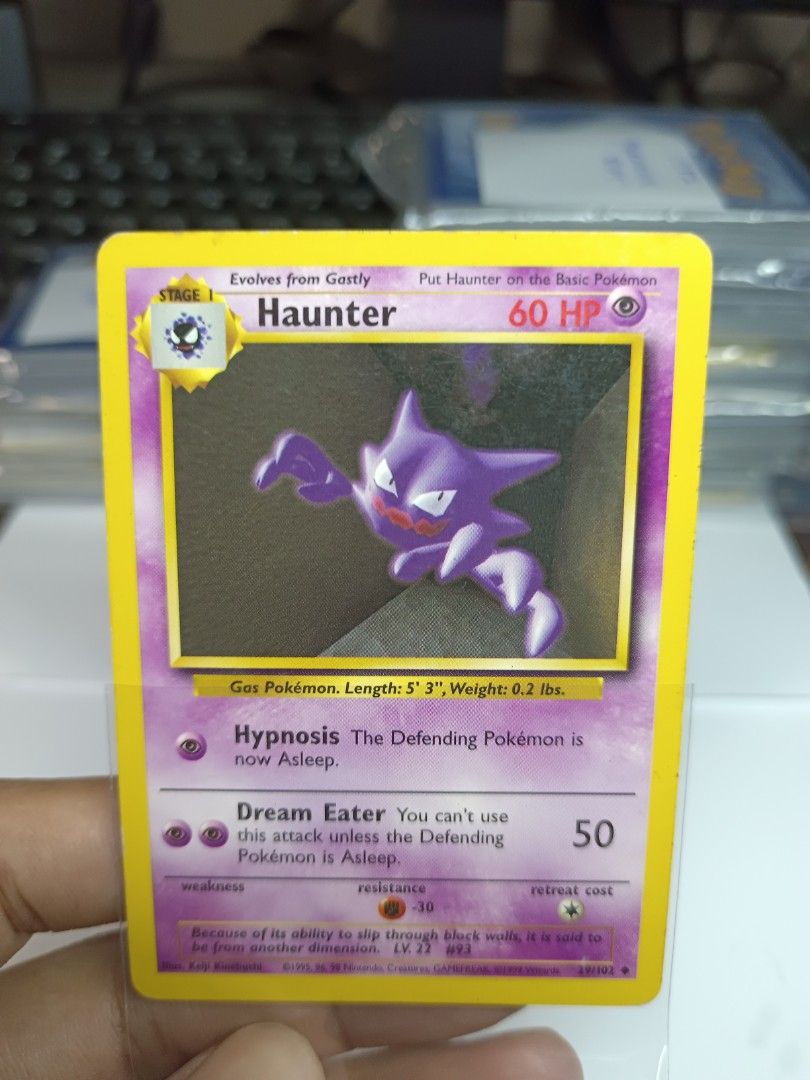 Haunter 29/102 Uncommon (Base Set) Pokemon TCG Card 1999, Hobbies ...