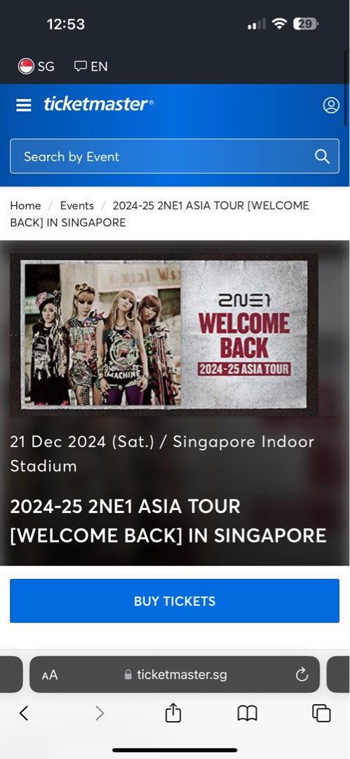 HTB 2NE1 welcome back concert tickets, Tickets & Vouchers, Event ...
