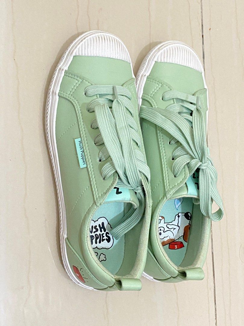 Hush Puppies Sneakers Wanita Jaycee Lazy Dog Lace Up Olive, Fesyen ...