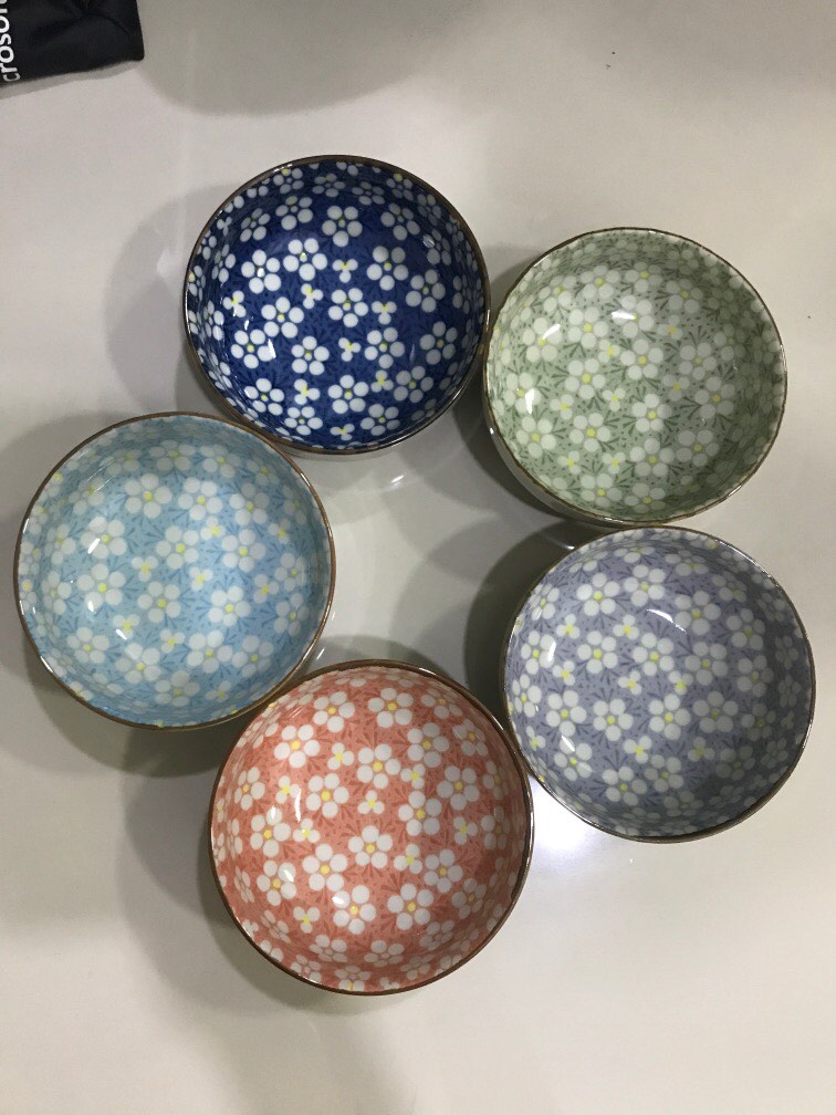 Japan Ceramic flower bowls set, Furniture & Home Living, Kitchenware ...