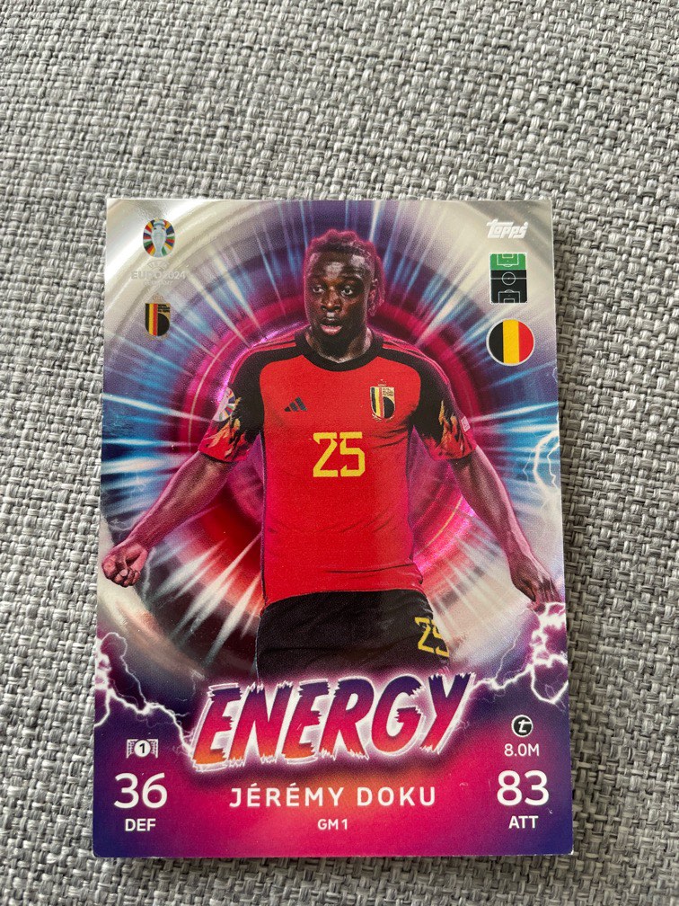 Jeremy doku euro2024 collectible cards, Hobbies & Toys, Collectibles ...
