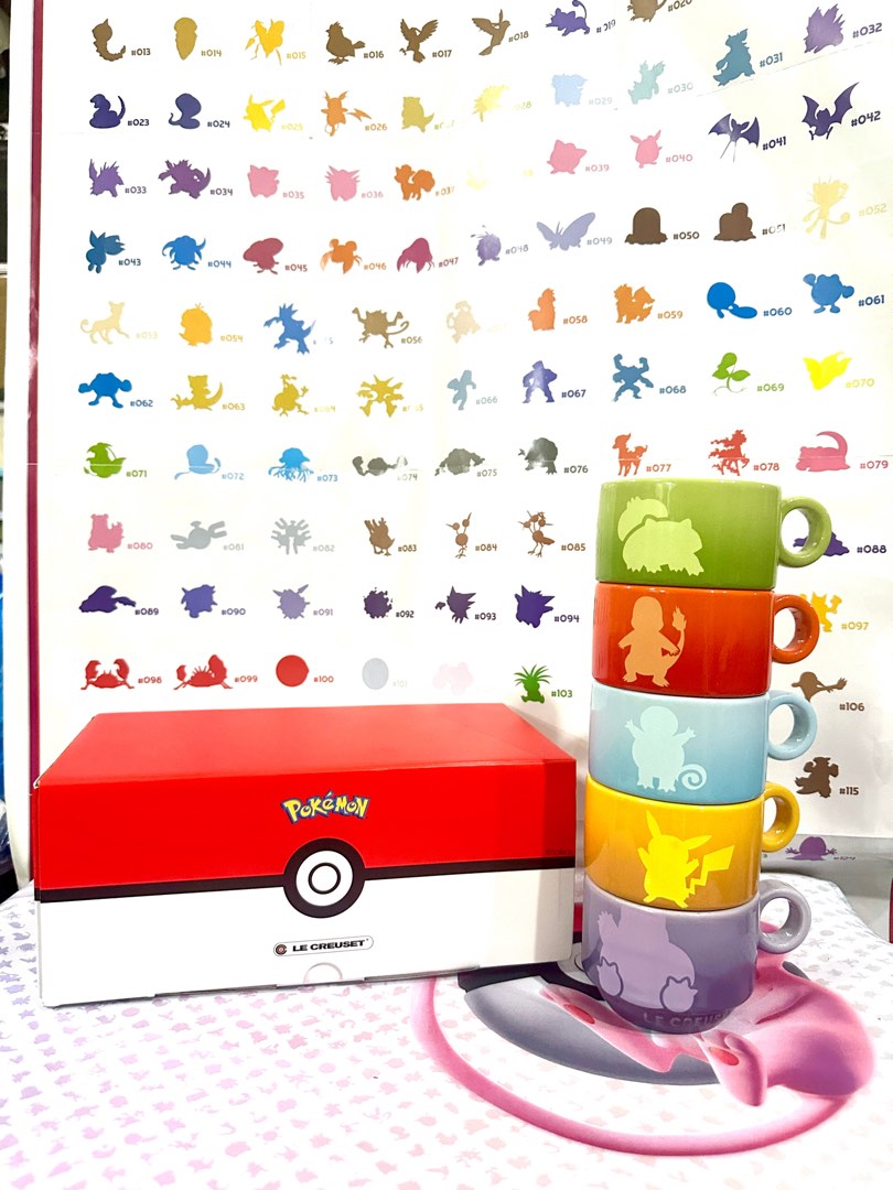 Le Creuset Pokemon Collection Sphere Stacking Mugs (5pcs/ box) for Pre ...