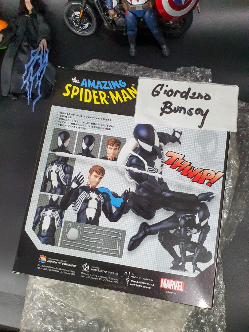 Medicom Toy Mafex No. 168 Spider-Man Black Costume Symbiote (Comic ...