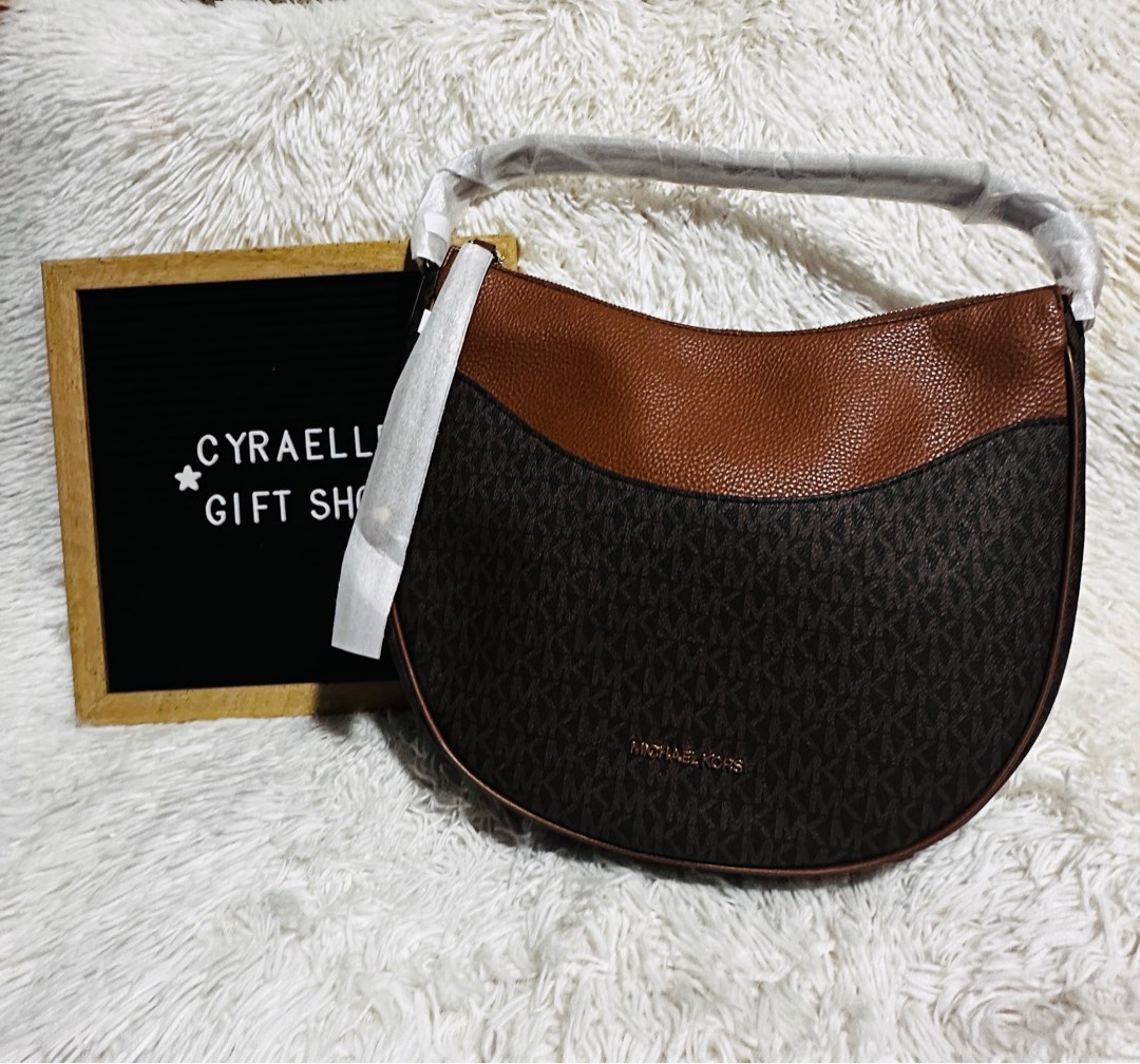 Michael Kors Dover Signature Large Half Moon Shoulder Bag, Luxury, Bags ...