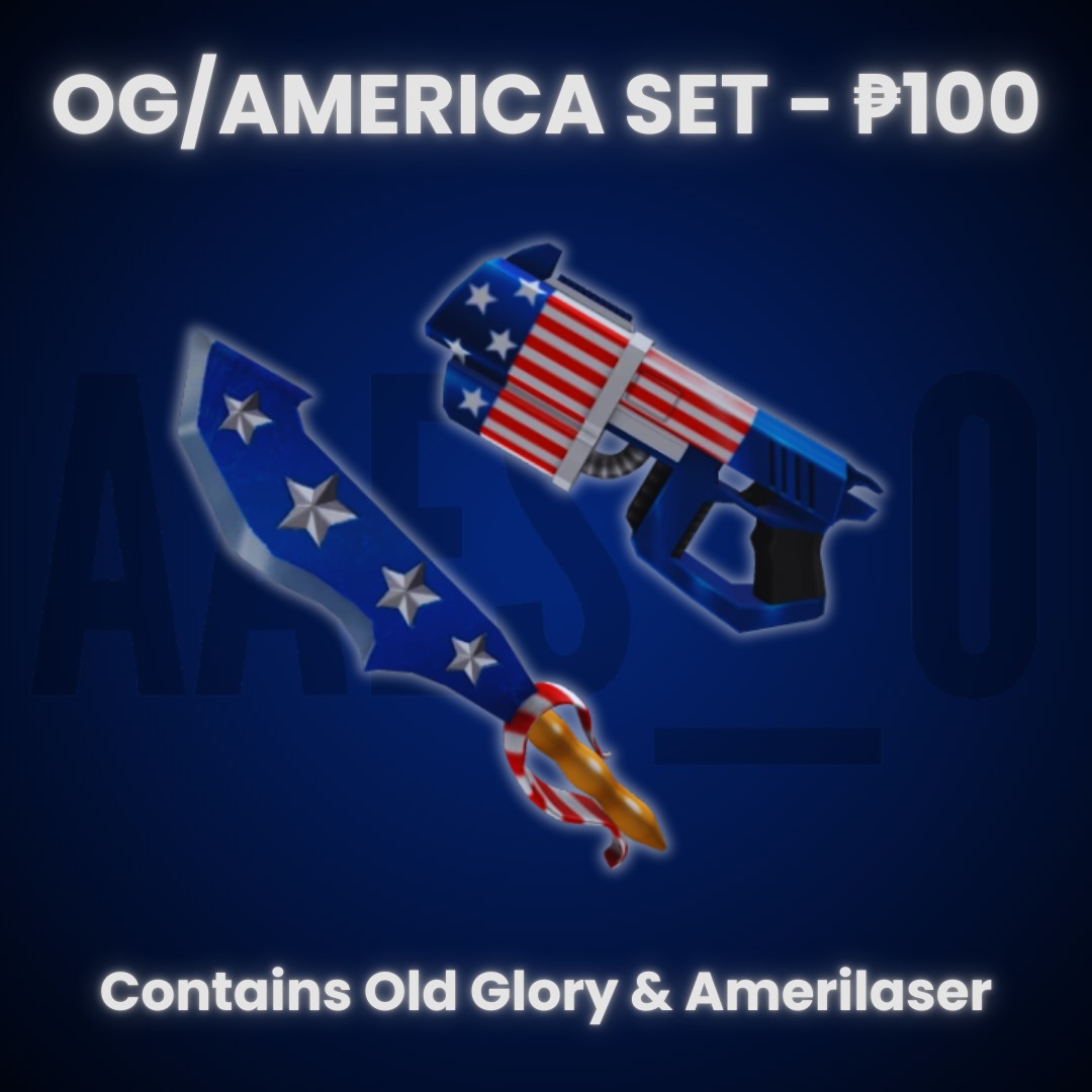 OLD GLORY/AMERICA SET MM2 GODLY │ Roblox Murder Mystery 2 Game, Video ...