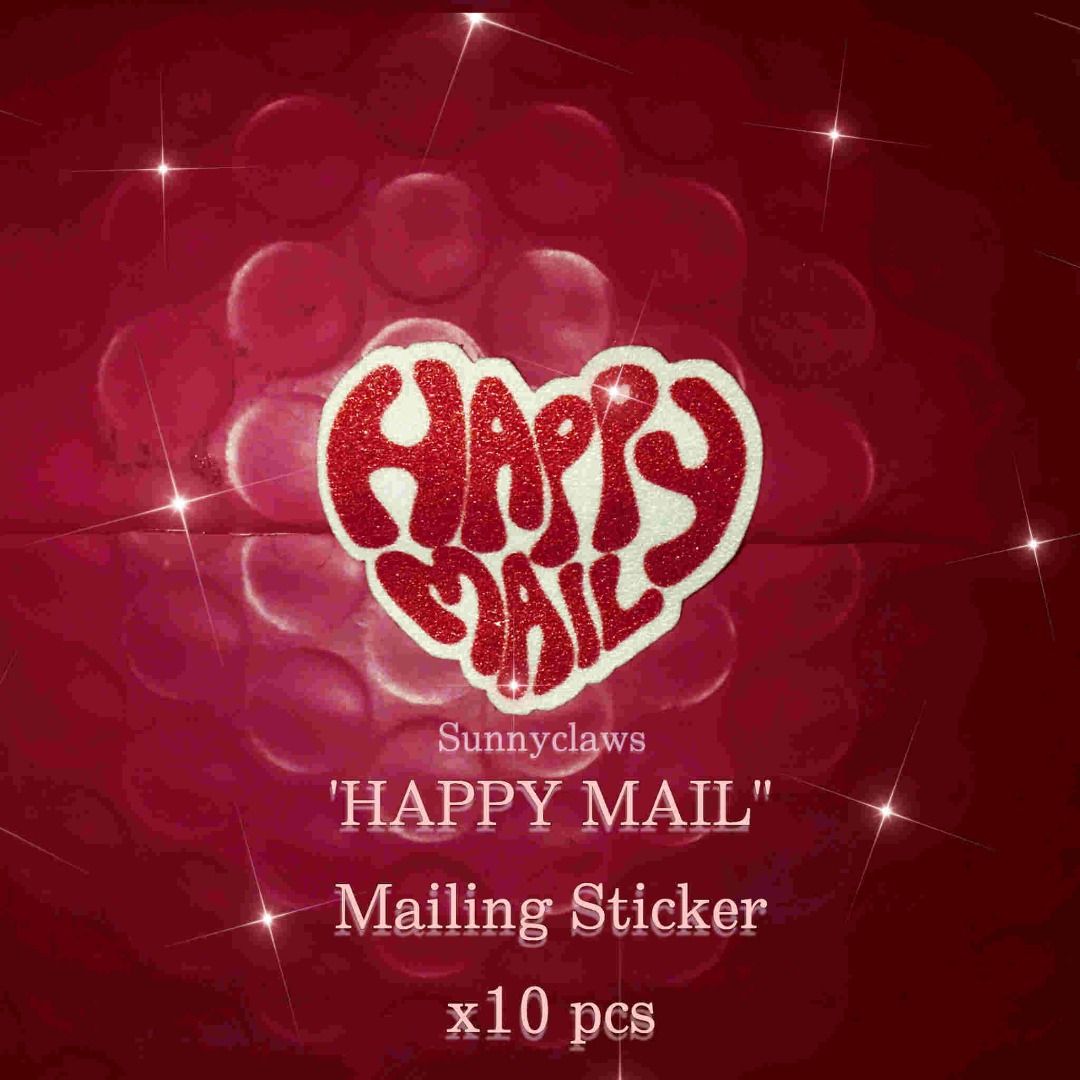 Pink heart Mailing Mail sticker Stationary craft sticker Cute stickers ...