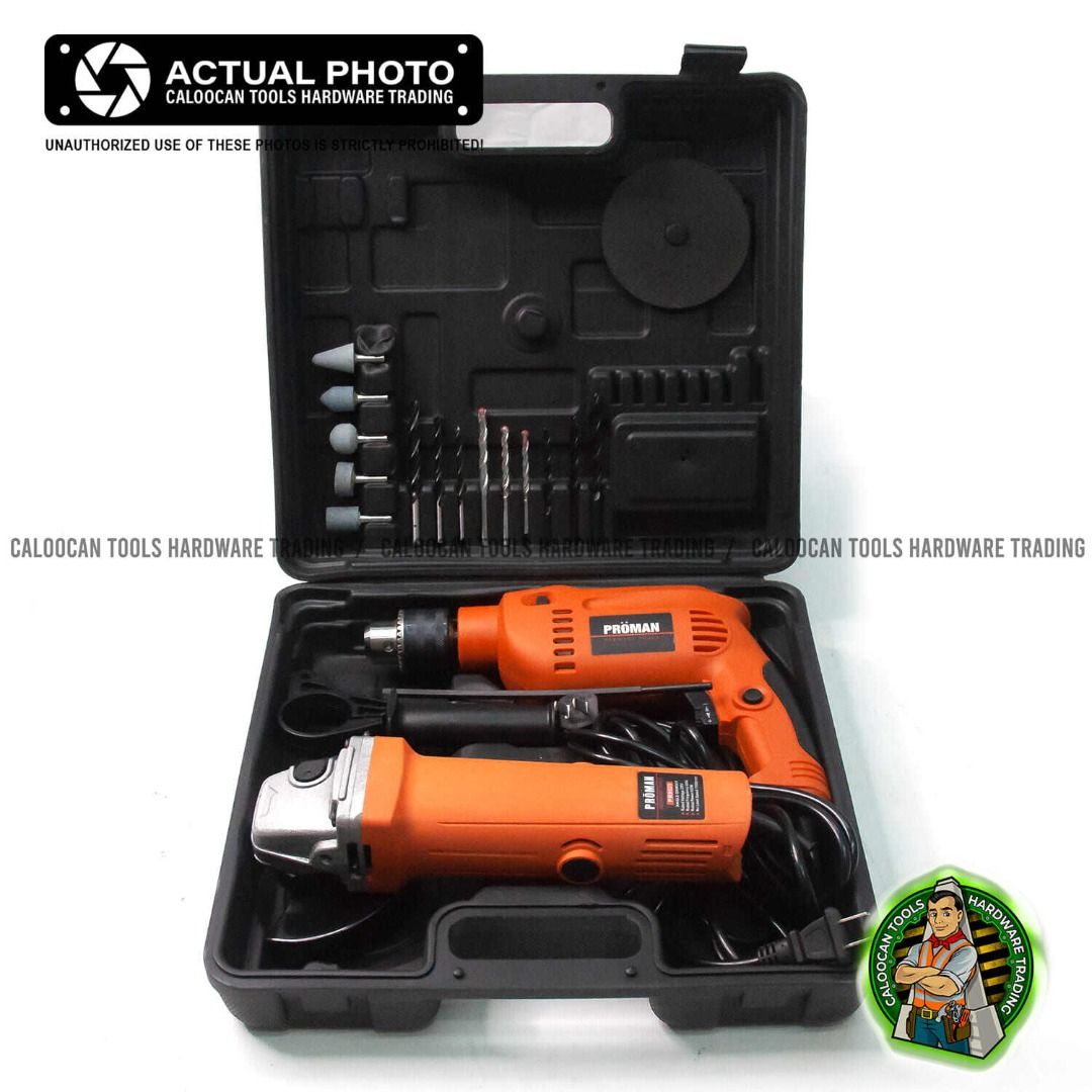 PROMAN Germany Tools Combo Pack 1000W Power Hammer Drill / Impact Drill ...