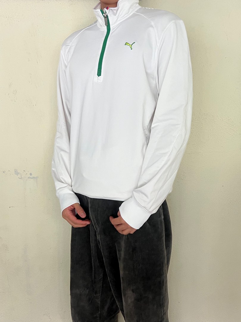Puma white half zipper, Men's Fashion, Coats, Jackets and Outerwear on ...