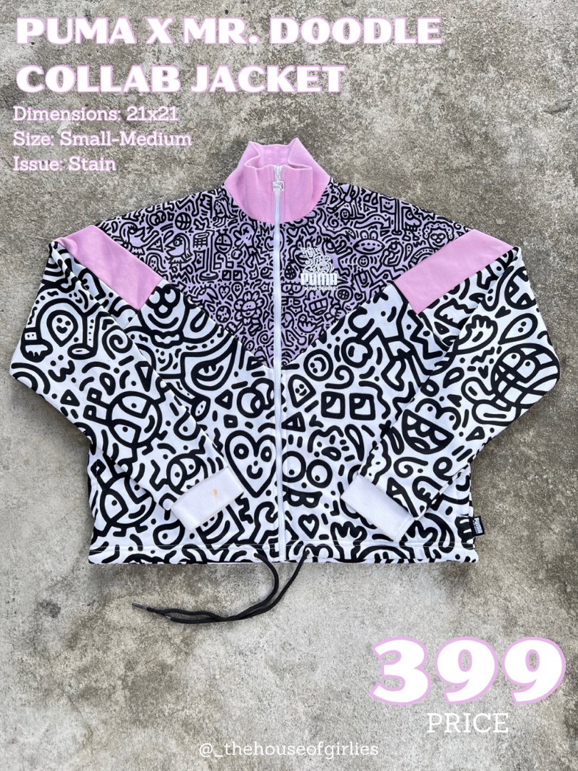 Puma x Mr. Doodle collab jacket, Women's Fashion, Coats, Jackets and ...