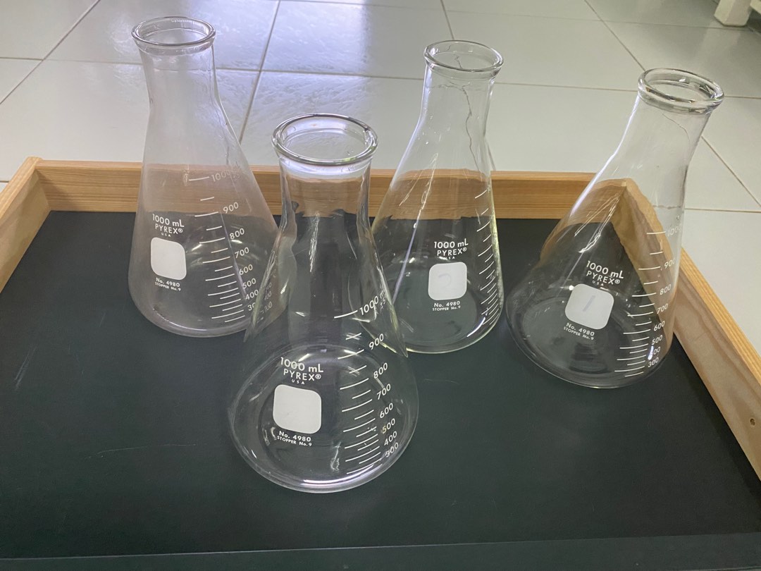 PYREX Conical flask 1000ml Rm25/each, Health & Nutrition, Medical ...