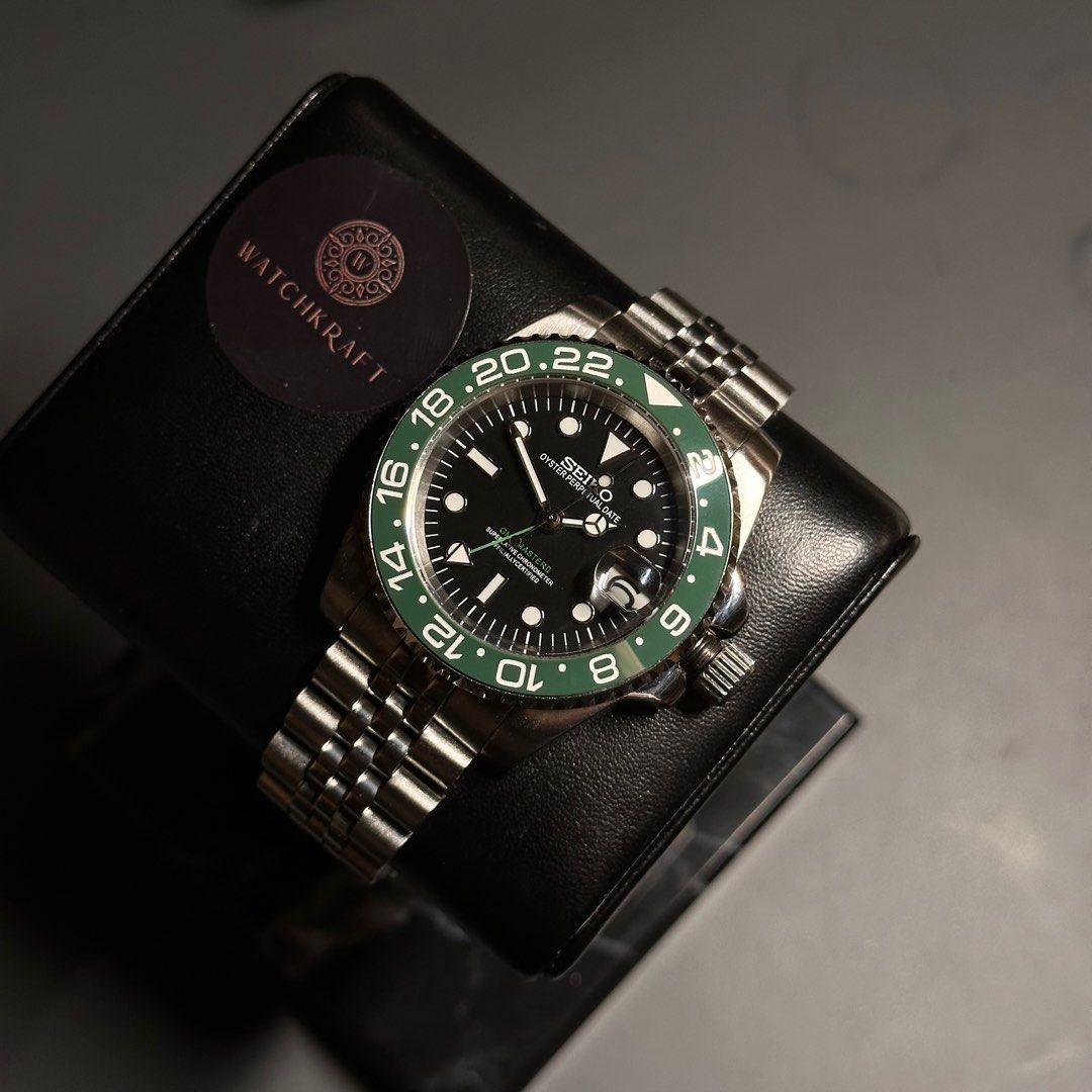 [CUSTOMISABLE] Seiko GMT master ii hulk mod jubilee bracelet 41mm ...